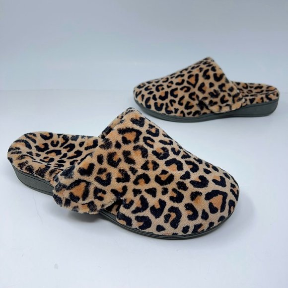 Vionic | Shoes | Vionic Womens Gemma Mule Slipper Brown Black Leopard ...